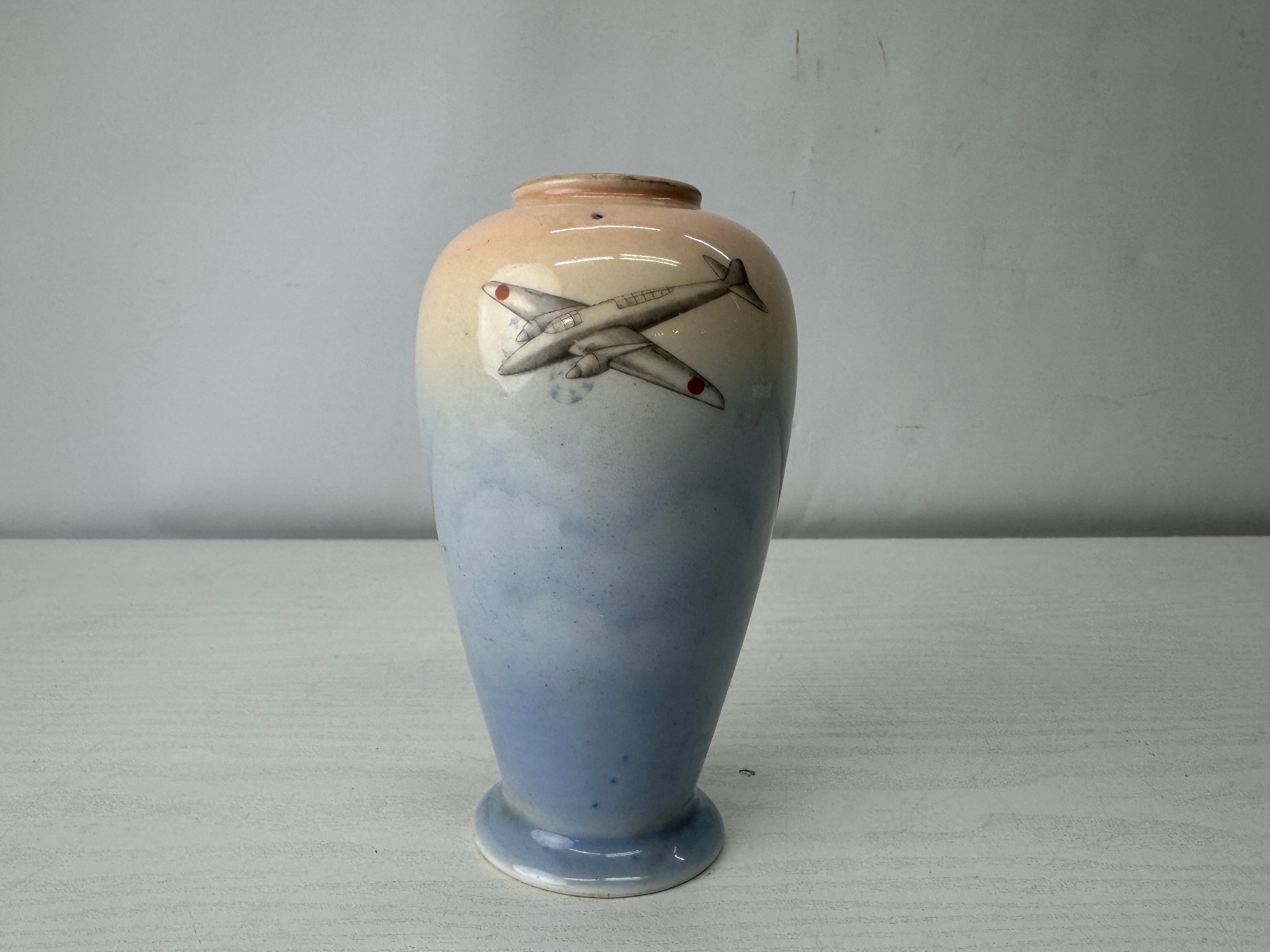 Y10020 Imperial Japan Army Flower vase Fighter plane signed Japan WW2 ...