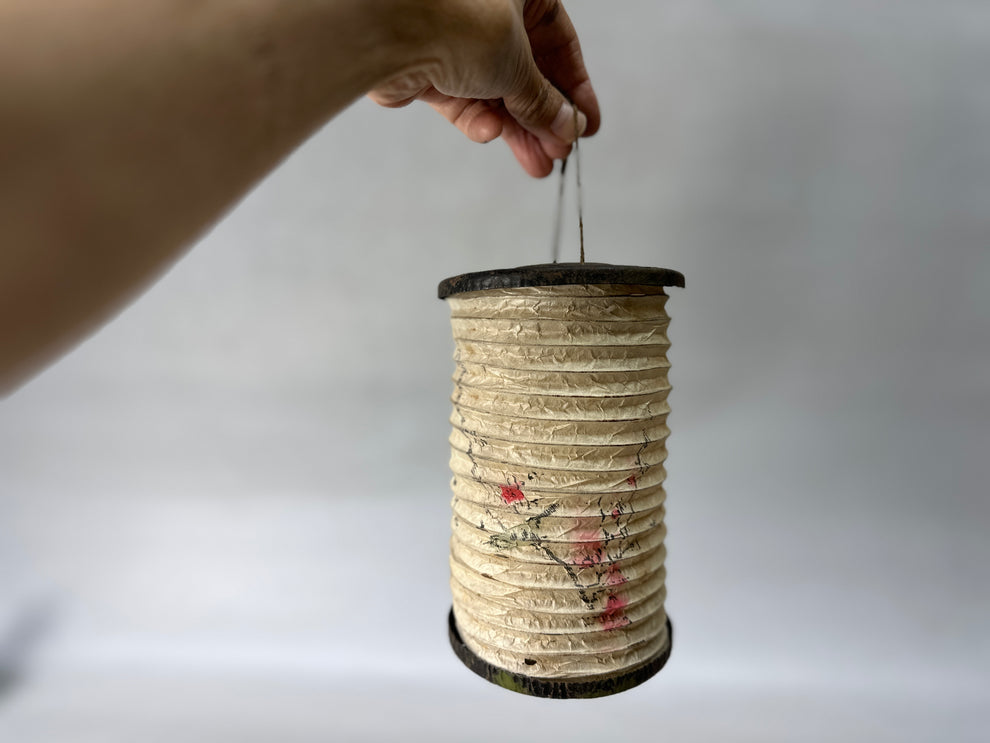 Y8079 ANDON Foldable portable paper lantern candle holder Japan antiqu ...