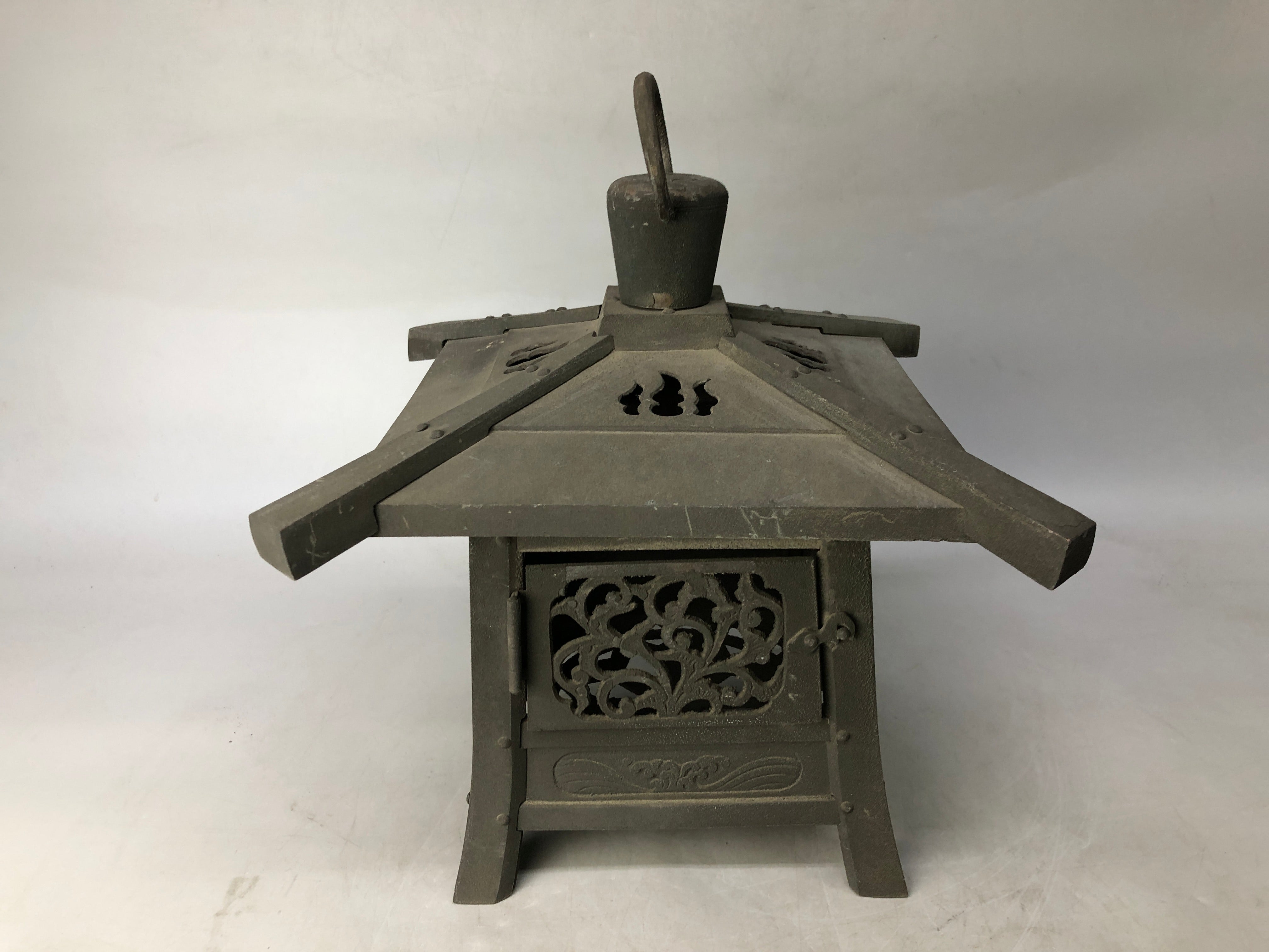 Y8252 TOUROU metal Hanging Lantern openwork Japan antique interior dec ...