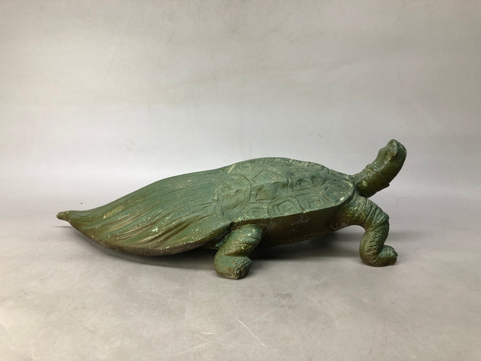 Y8346 OKIMONO copper Turtle figurine Japan antique interior figure dec ...