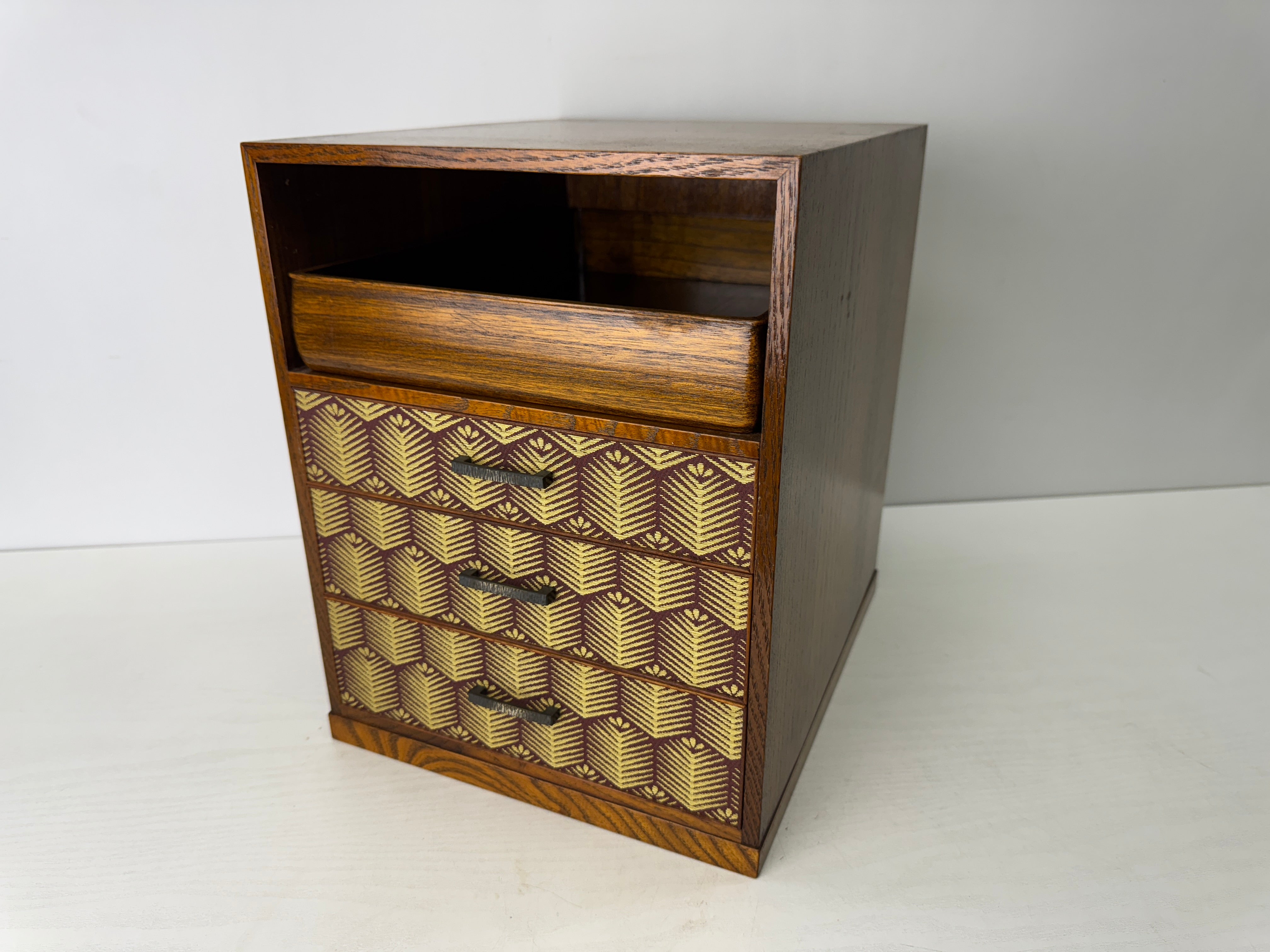Y9742 TANSU wooden small chest of drawers Japan antique interior furni ...