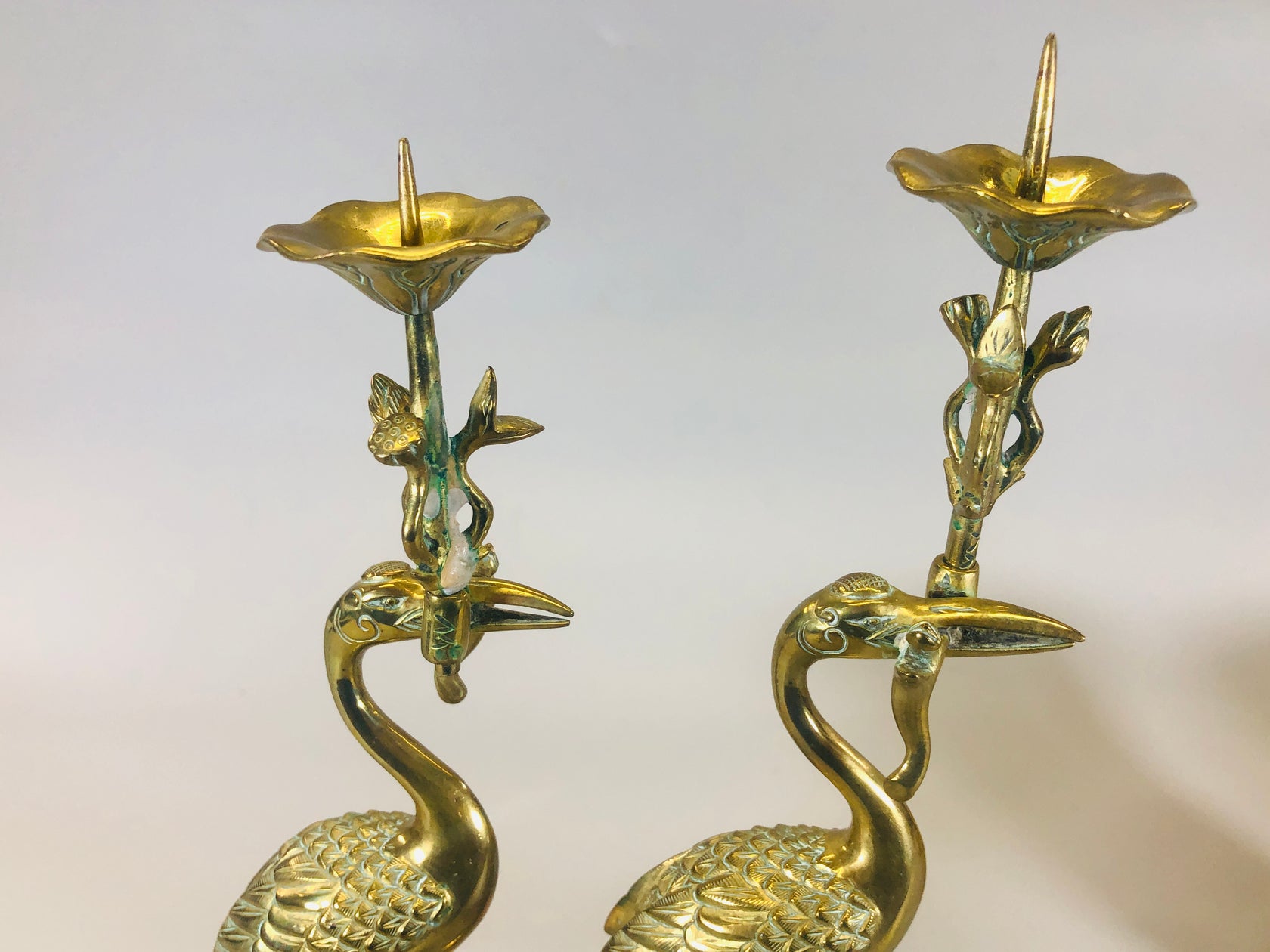 Y5453 Buddhist Altar Equipment Copper 5 implements for worship Japan a ...