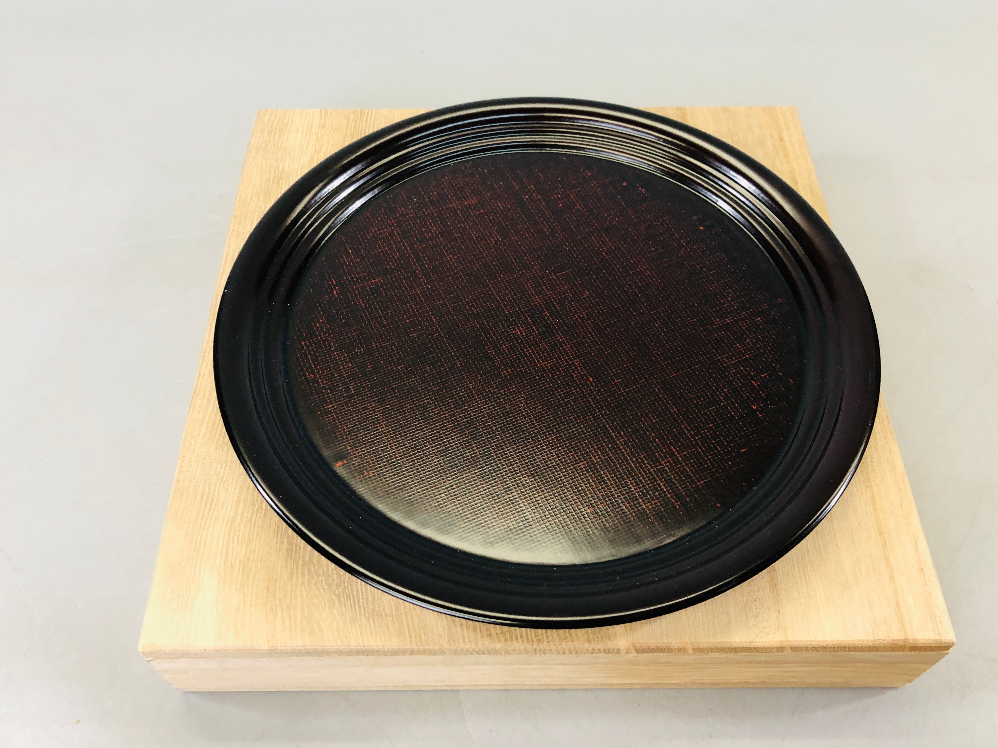 Y6502 [VIDEO] TRAY Wajima lacquer OBON OZEN signed box Japan antique t ...