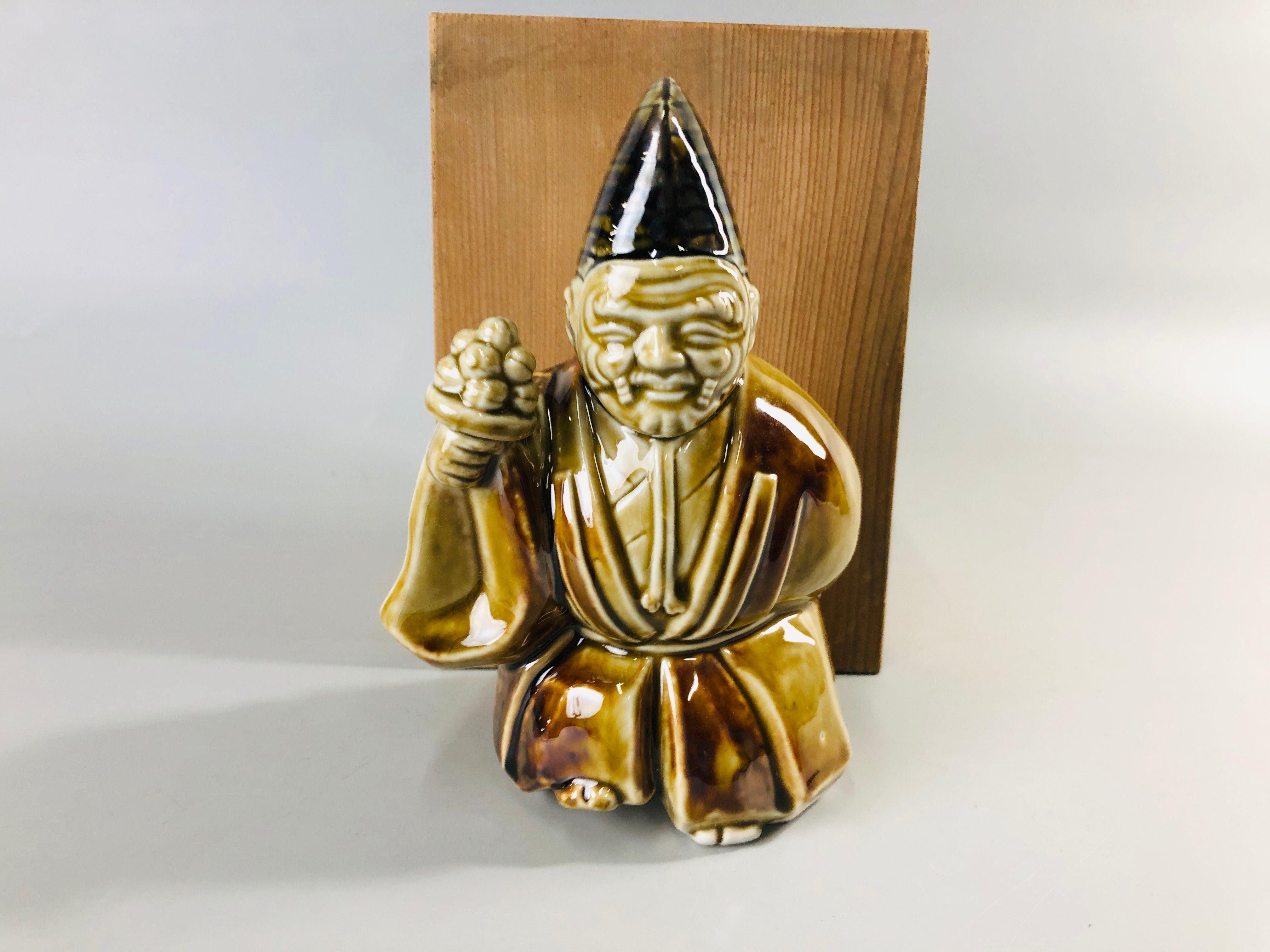 Y7002 [VIDEO] NINGYO Kyo-ware doll signed box Japan antique figure fig ...